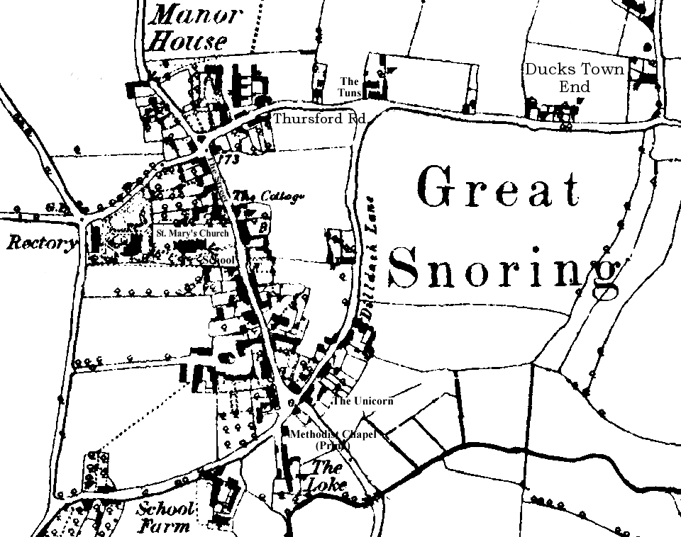 Great Snoring and Little Snoring: Index to Maps and Plans