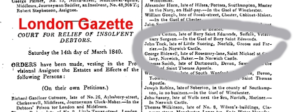 Great Snoring and Little Snoring in Norfolk England: The Tuck Family